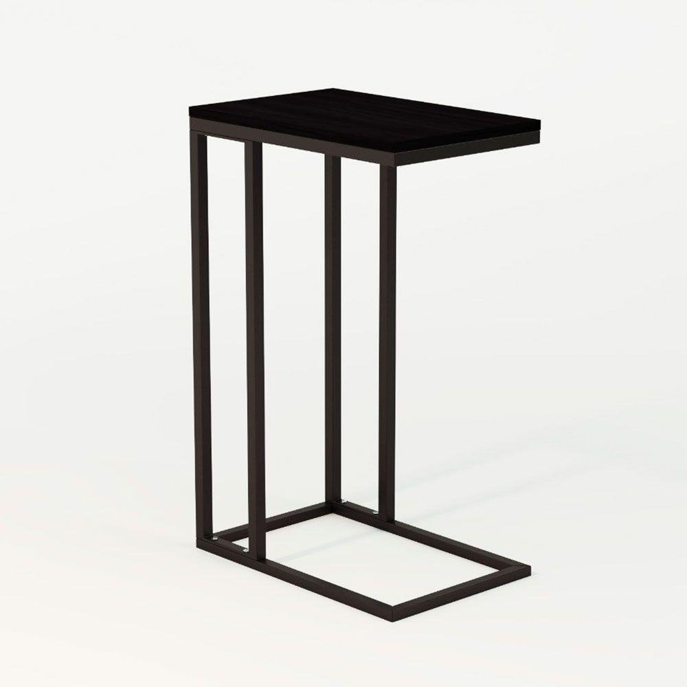 Mesa Lateral Encaixe Elena Preto | MadeiraMadeira