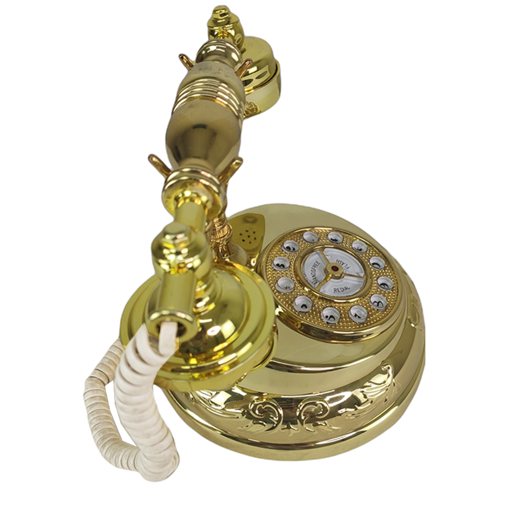 Telefone Fixo Mesa Ouro Retro Vintage Viva Voz Classico Colecionador ...