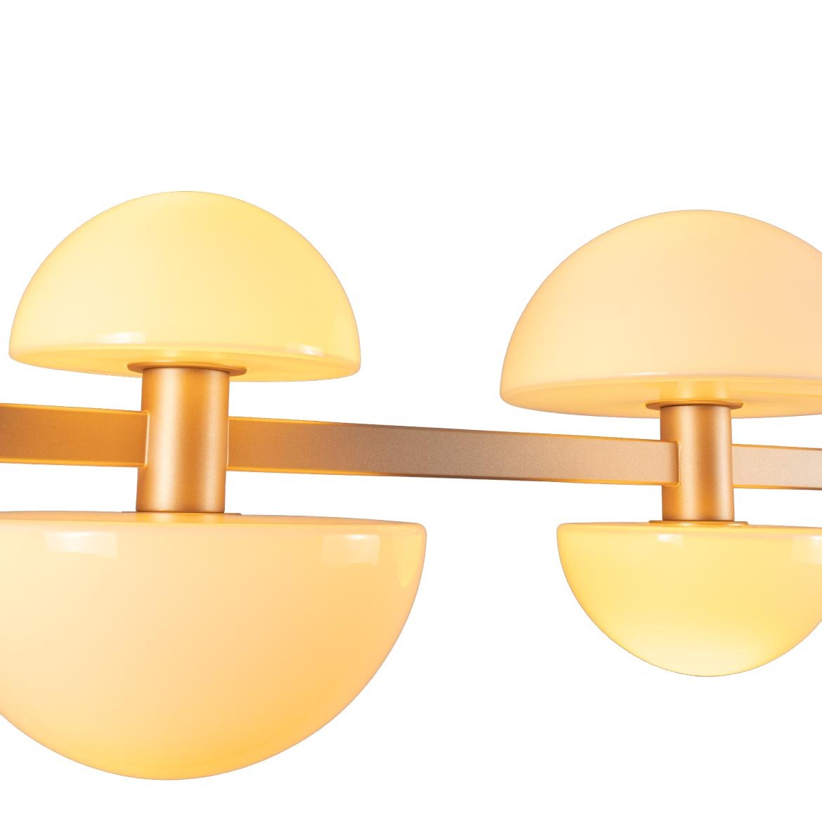 Pendente Artemis Vidro Ouro Fosco Br 93cm + 8X G9 BF Starlux ST2541 ...