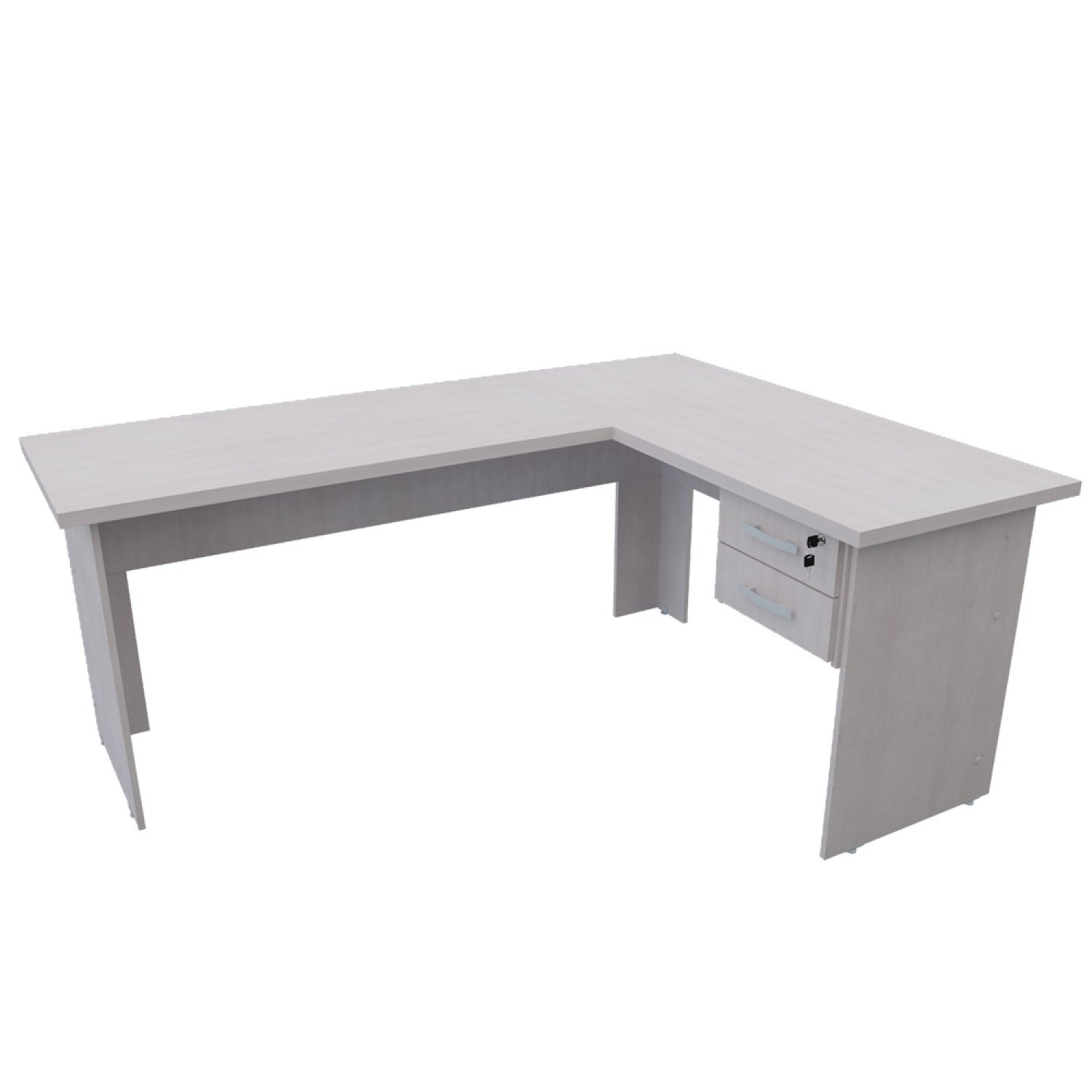 Escrivaninha em L 2 Gavetas 140x180cm Movesinos | MadeiraMadeira