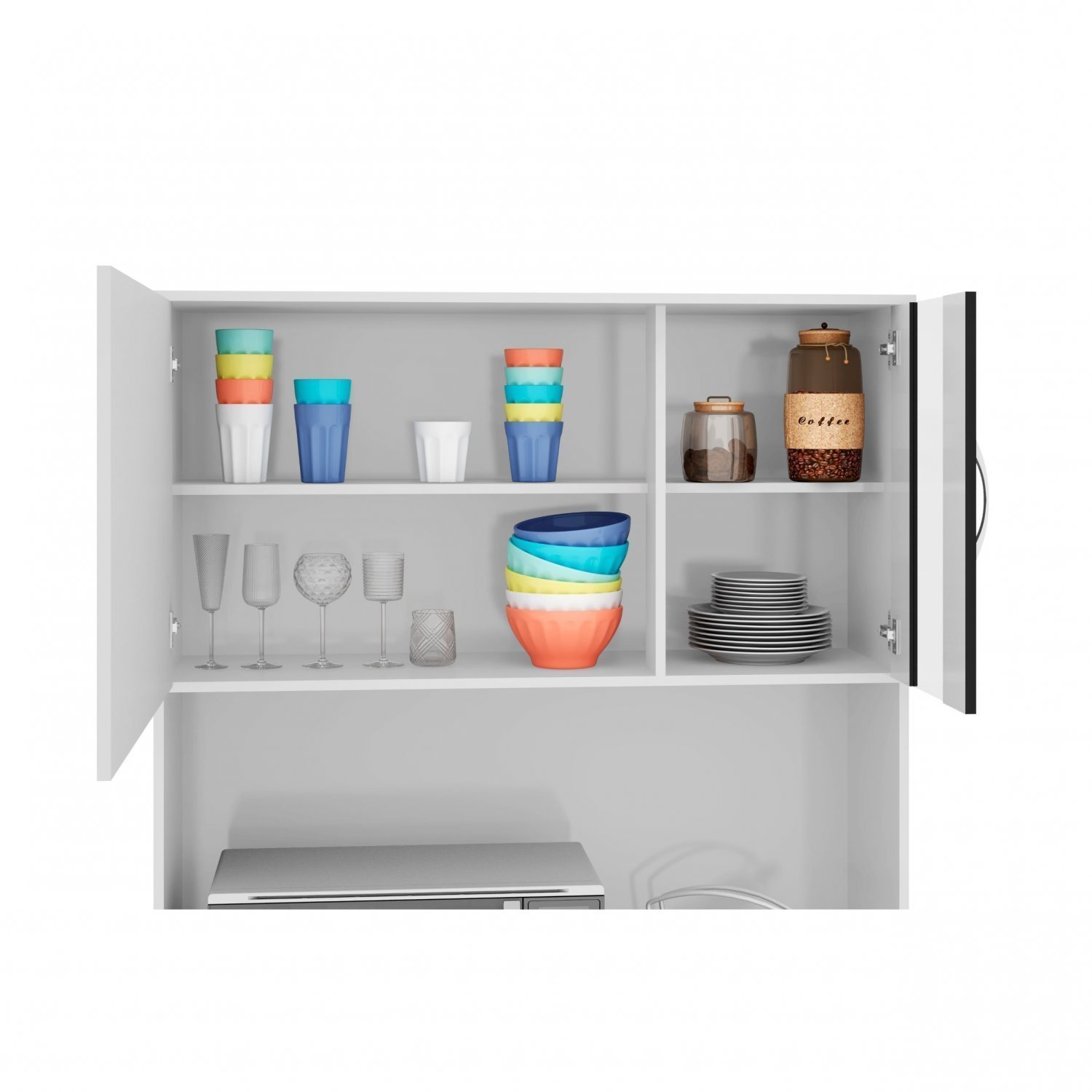 Armário para Cozinha 4 Portas 1 Gaveta Viena Plus Madine | MadeiraMadeira