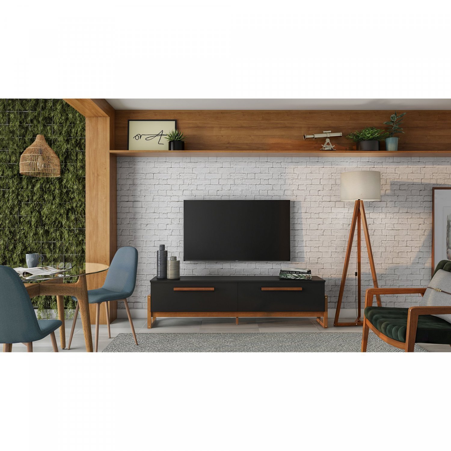 Rack para TV até 75 Polegadas 2 Portas Mercúrio Tebarrot | MadeiraMadeira