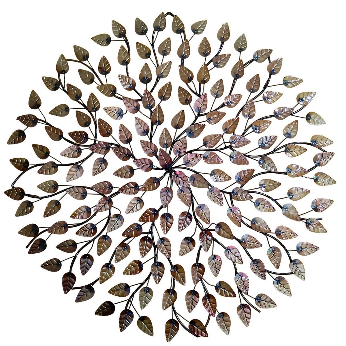 Mandala Folhada Envelhecida em Ferro 1.20 M Rústica:envelhecido ...