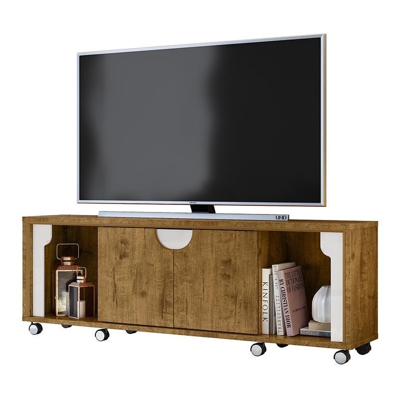 Rack Bancada Firenze para TV até 65” Madero Canela/Off White - PR ...
