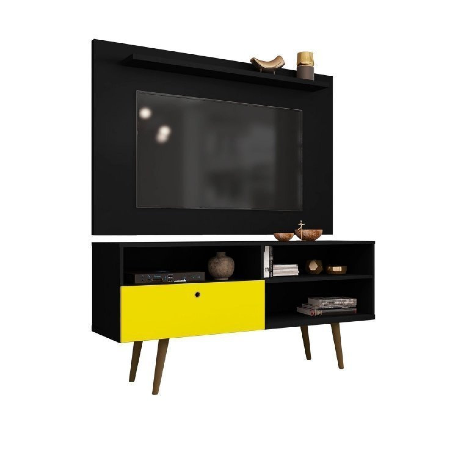 Rack com Painel para TV até 50 Polegadas Retrô Palas Espresso Móveis ...