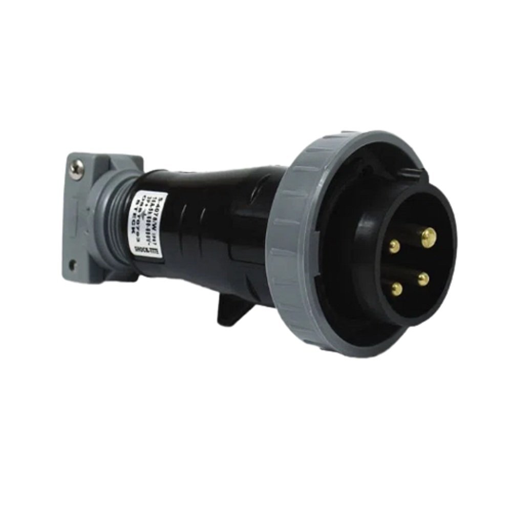Plug 250A 1H 3P+T 600V Cor Preto S-4971/W Shock-tite - Steck | MadeiraMadeira