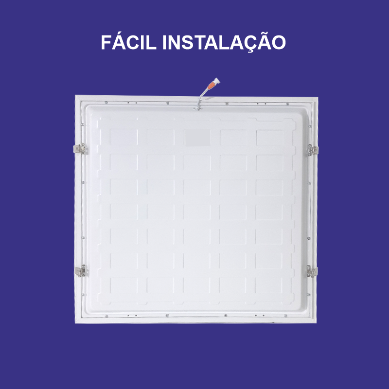 Luminária Plafon Painel Led Embutir 42x42 3000k Branco quente ...
