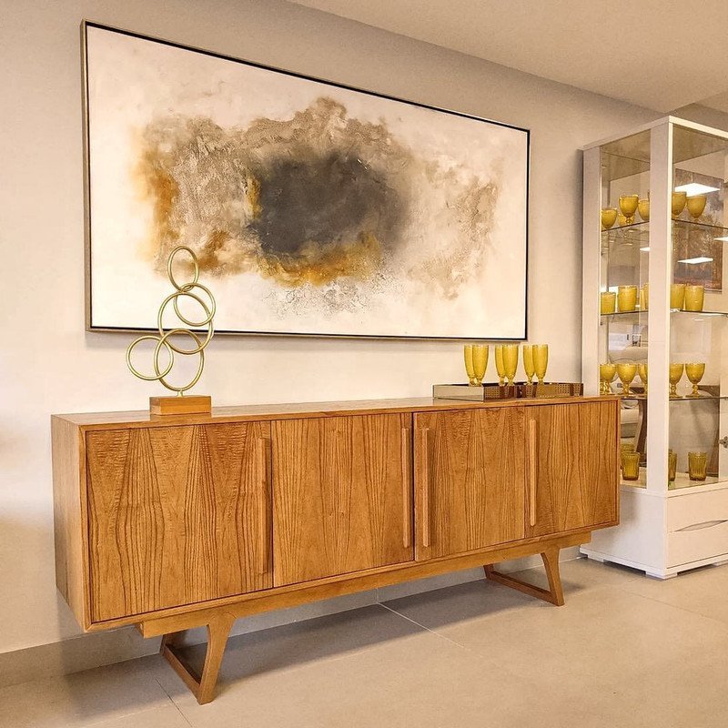 Buffet Moderno 4 Portas 2,0m - Amsterdam - Decora Móveis | MadeiraMadeira