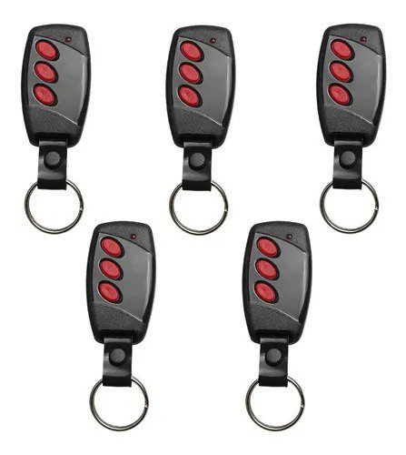 KIT COM 5 CONTROLES REMOTO COD LEARN 433Mhz 3 BOTÕES | MadeiraMadeira