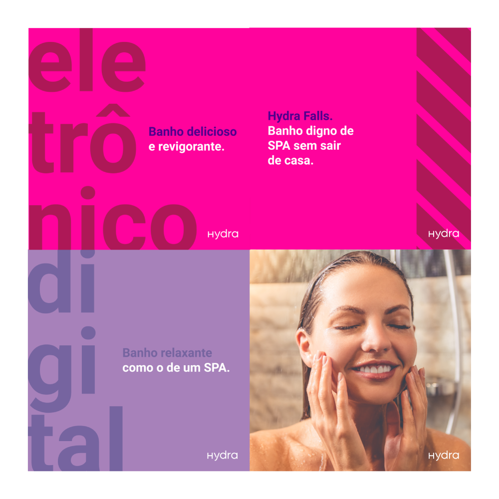 Chuveiro Elétrico Ducha Eletrônica Digital Falls Branca Metalizada ...