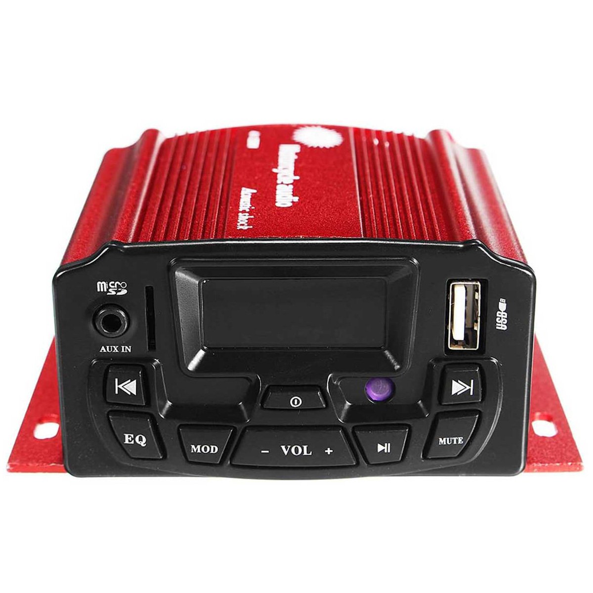 Caixa de Som Moto Alarme Bluetooth Audio Mp3 Usb Controle Remoto Cartao ...