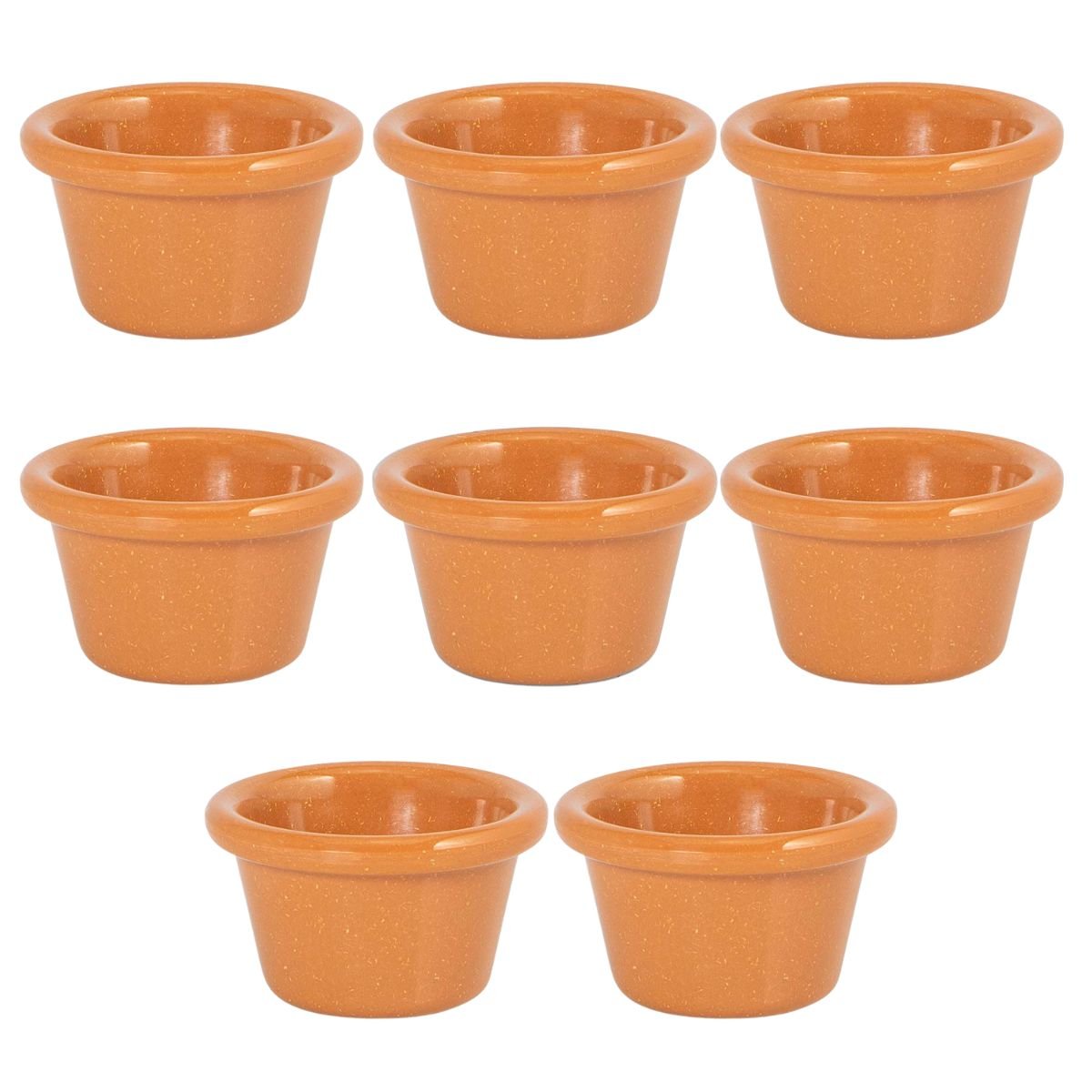 8 Ramekins Molho 30ml Terracota 100% Melamina Gourmet Mix | MadeiraMadeira
