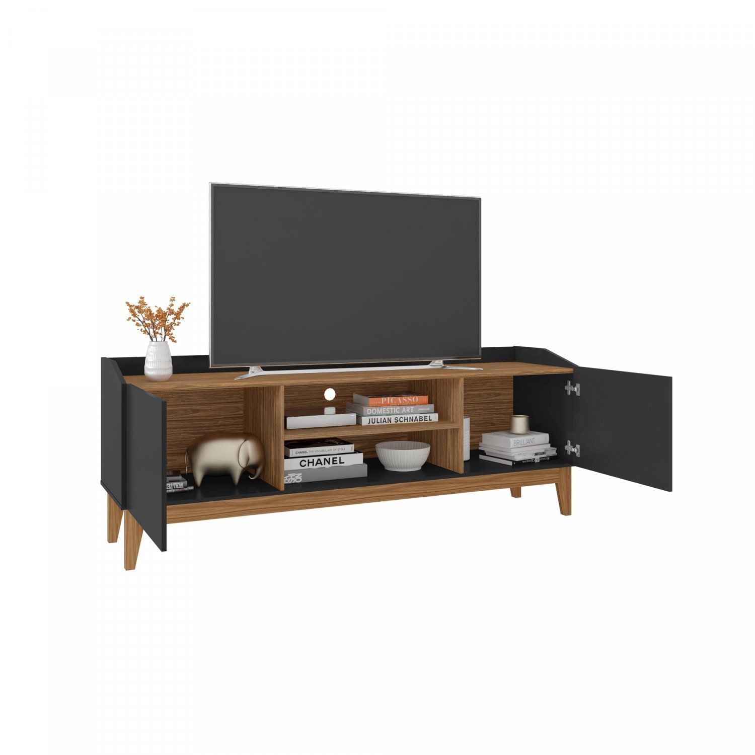 Rack Para TV até 60 Polegadas 2 Portas Ravena Versátile Casa D ...