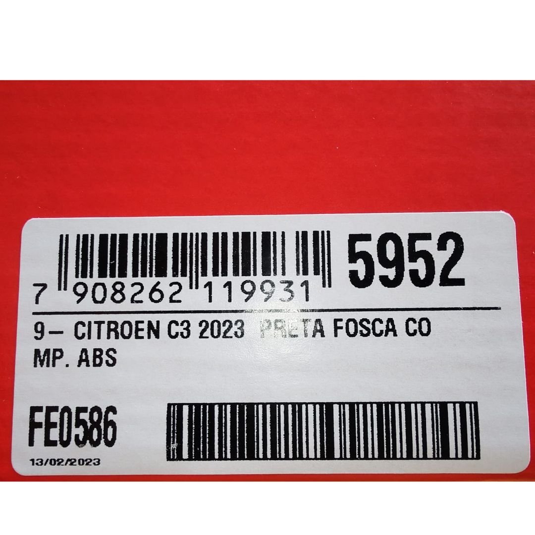 Moldura 2 Din 9 Polegadas Fiamon Citroen C3 2023 Cinza | MadeiraMadeira