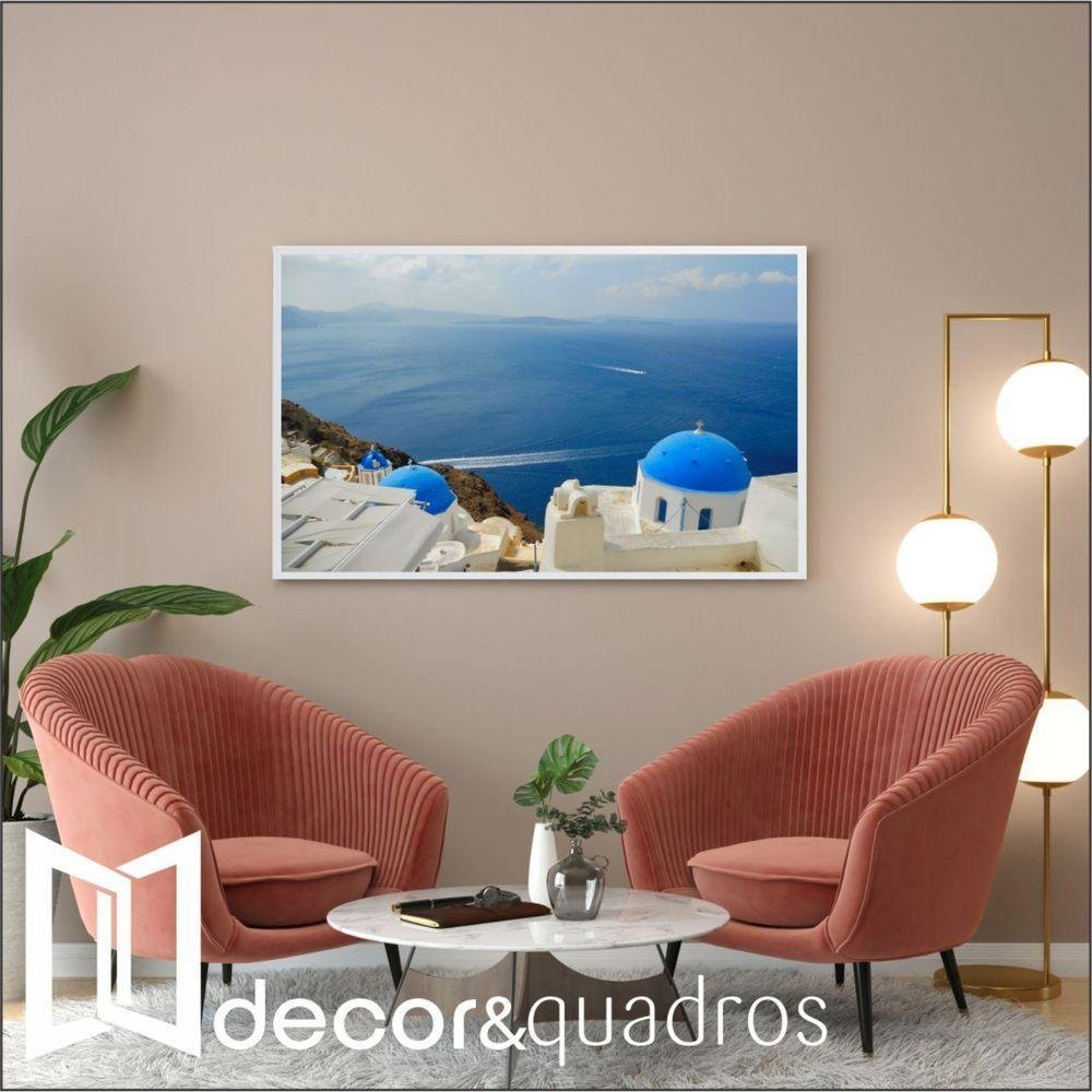 Quadro Mar Santorini 40x60 Cm Tecido Canvas | MadeiraMadeira