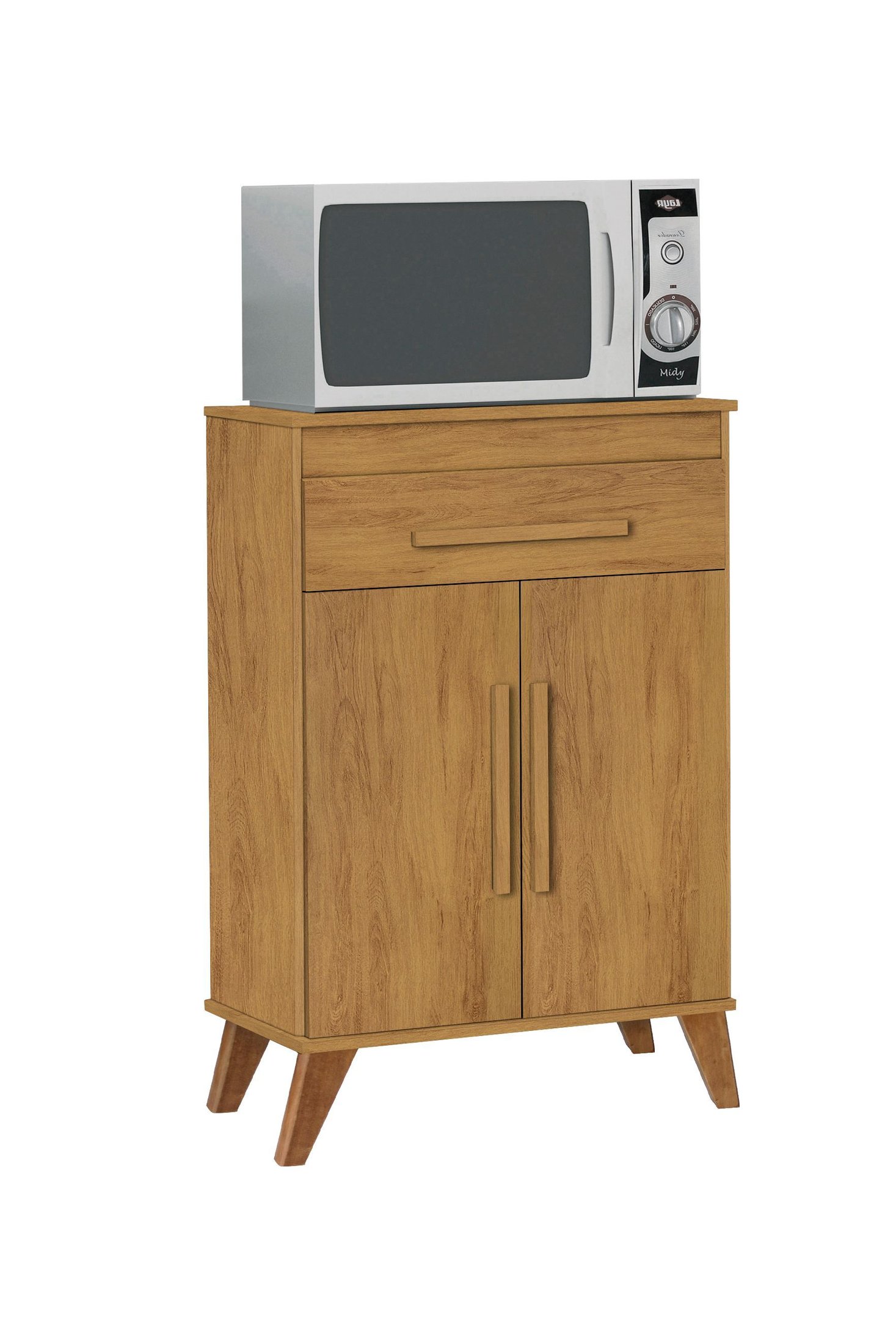 Balcão Microondas Multiuso Cozinha Ipanema Canelato | MadeiraMadeira