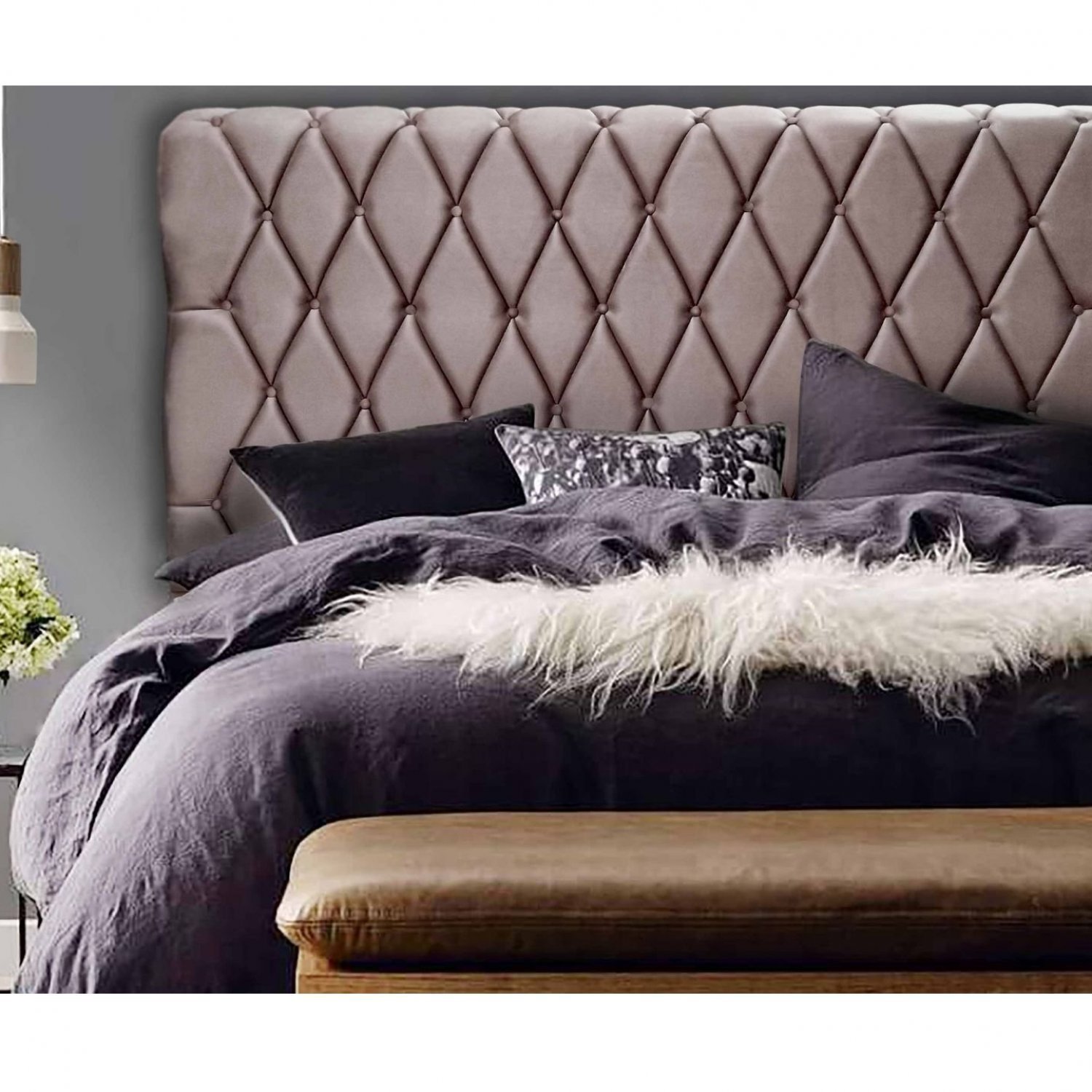 Cabeceira Casal Estofada Nala Luxor | MadeiraMadeira
