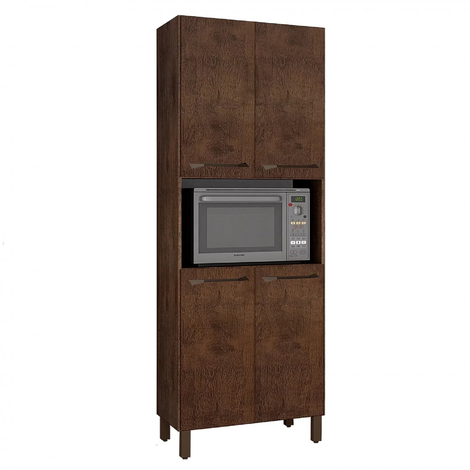 Armário Paneleiro 4 Portas Nicho para Microondas Jade Nyne Móveis | MadeiraMadeira