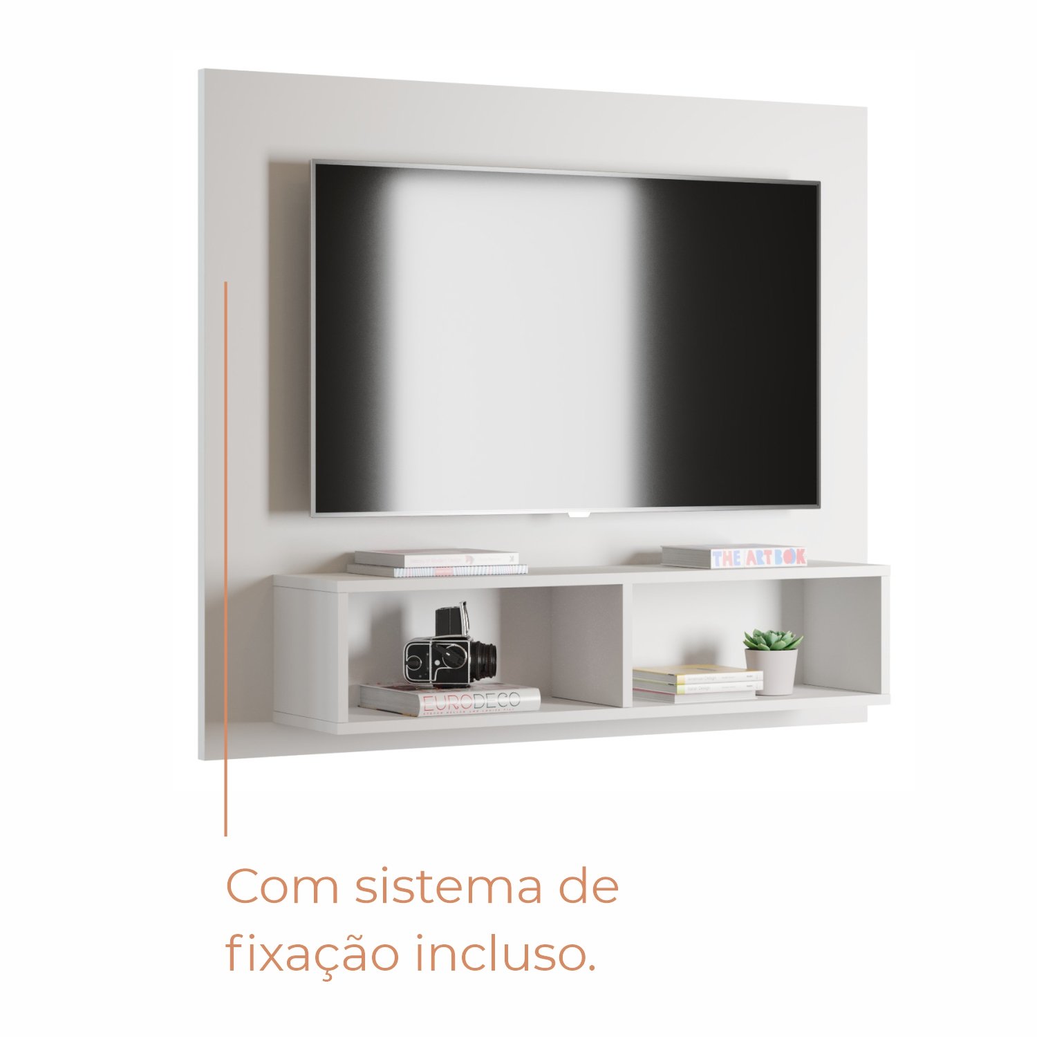 Painel Para Tv Até 44 Polegadas Com Nichos Madri | MadeiraMadeira