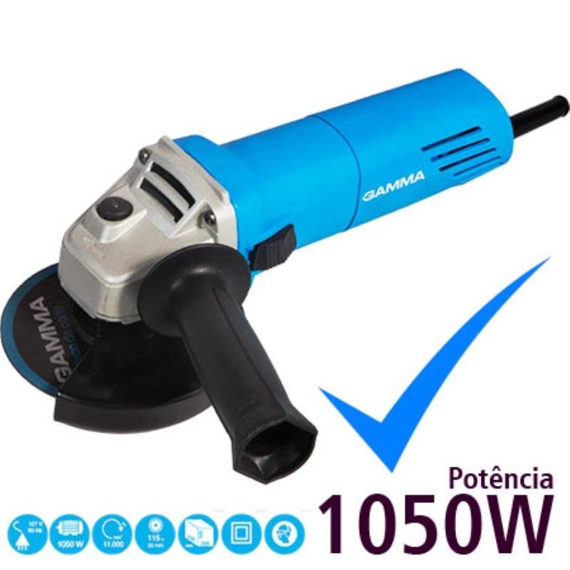 Esmerilhadeira Angular 4.1/2 Pol 1050w G1912/br2 Gamma | MadeiraMadeira