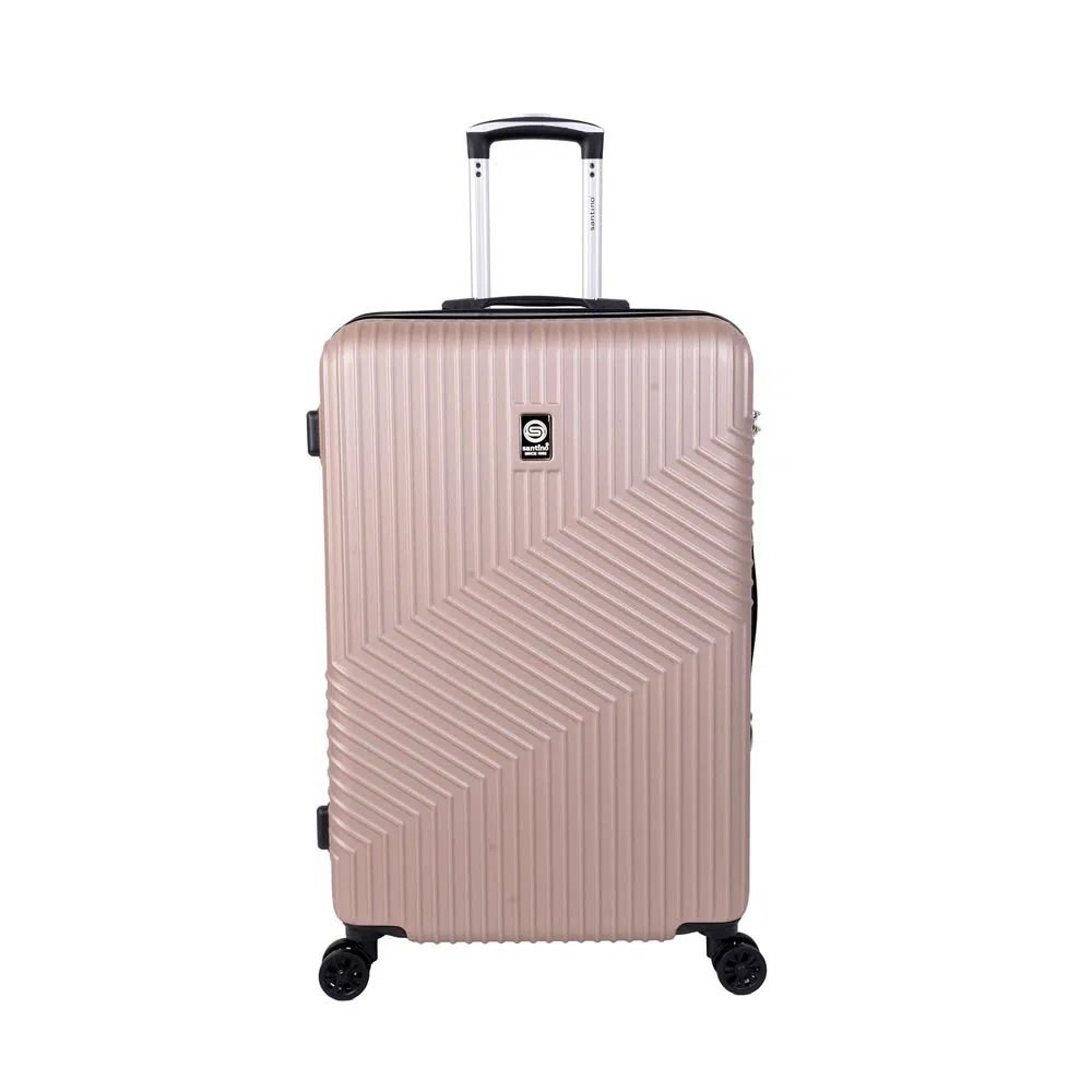 Mala de Viagem Santino c/ Cadeado - Geometric - Rosa - P | MadeiraMadeira