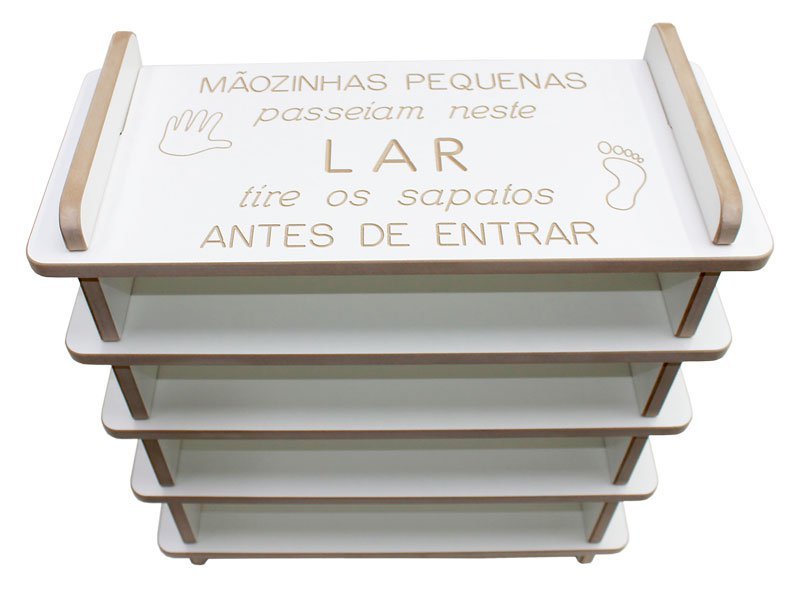 Sapateira Multifunções Infantil 5 Prateleiras MDF | MadeiraMadeira