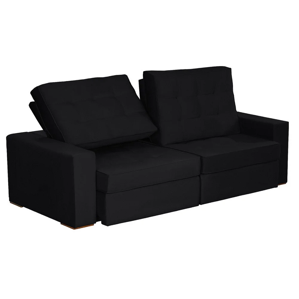 Sofá Modular Curitiba 3 Lugares 2.30 MT Retrátil Reclinável Veludo Sofatec | MadeiraMadeira