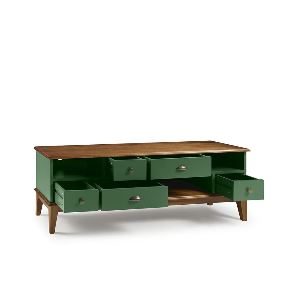 Rack 5 Gavetas - Verde | MadeiraMadeira
