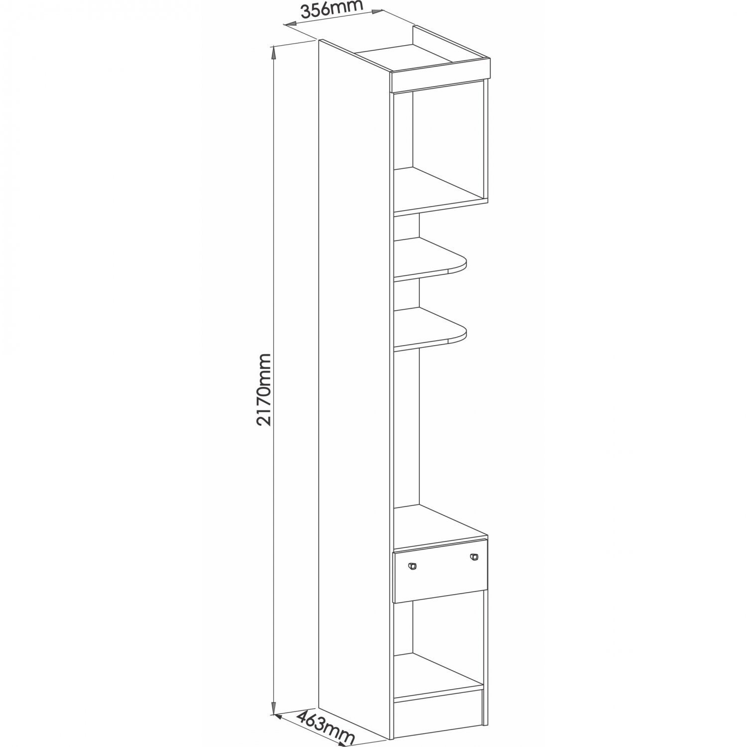 Módulo Mesa de Cabeceira 2 Portas 1 Gaveta Infinity Móveis Castro ...