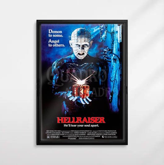 Quadro Hellraiser Renascido do Inferno Clive Barker | MadeiraMadeira