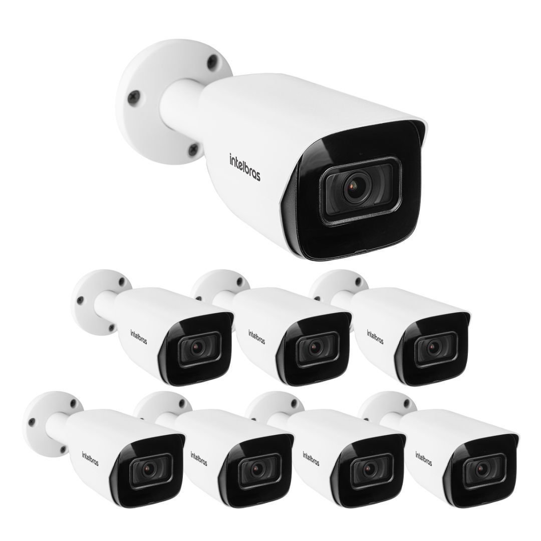 Kit 8 Câmeras Ip 2 Megapixels 40m Inteligência Artificial Vip 3240 Ia ...