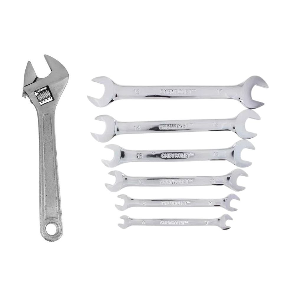 Kit Chave Fixa Jogo 6 Peças + Chave Inglêsa 20 cm Western | MadeiraMadeira