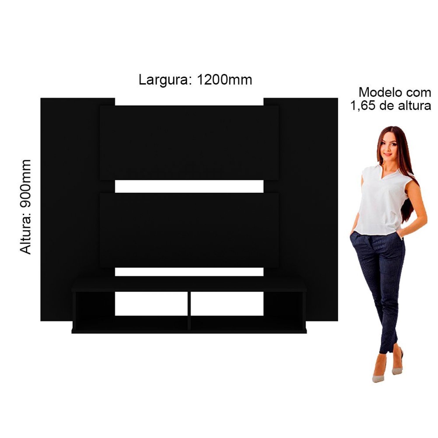 Painel para TV até 42 Polegadas Silver Gelius Móveis | MadeiraMadeira