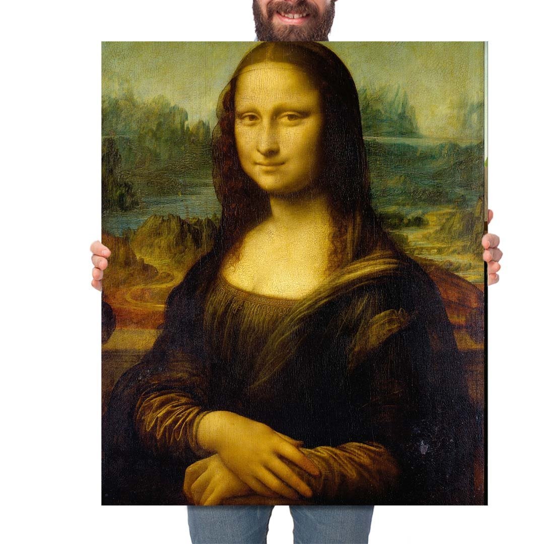 Quadro Decorativo Leonardo Da Vinci Mona Lisa:Grande 77x64cm/Chassi com ...