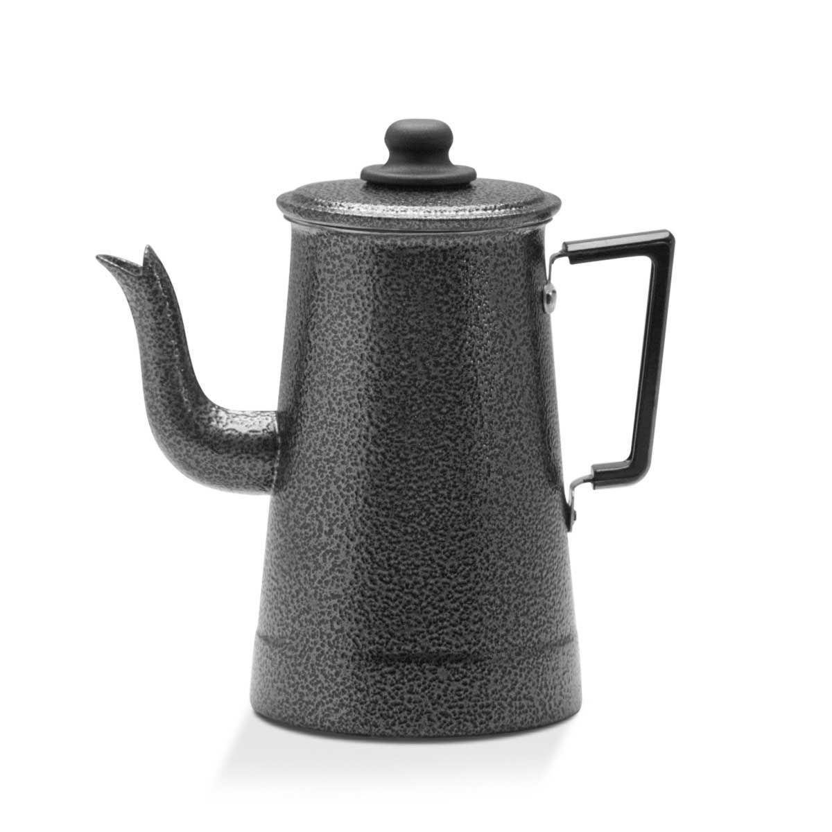 Bule Preto Craqueado Alumínio Resistente Café Chá 1,10 L | MadeiraMadeira