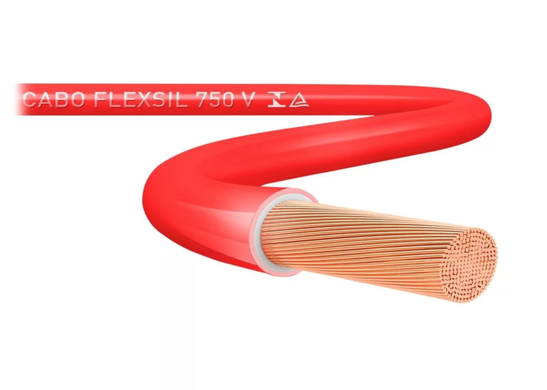 Cabo Flexível 16mm Rolo 100 Metros Sil Vermelho | MadeiraMadeira