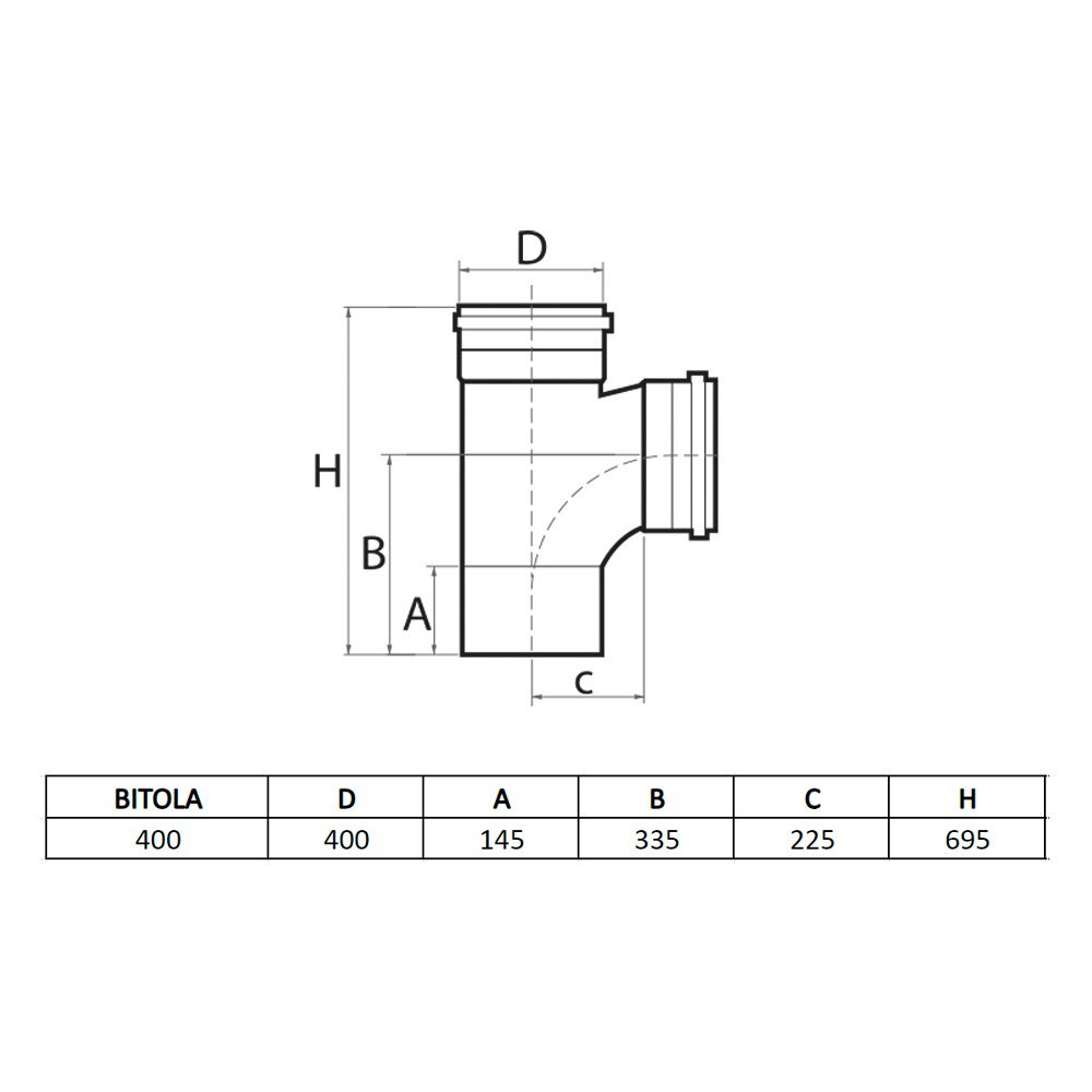 Te de Esgoto 400mm Shiva 000699 | MadeiraMadeira