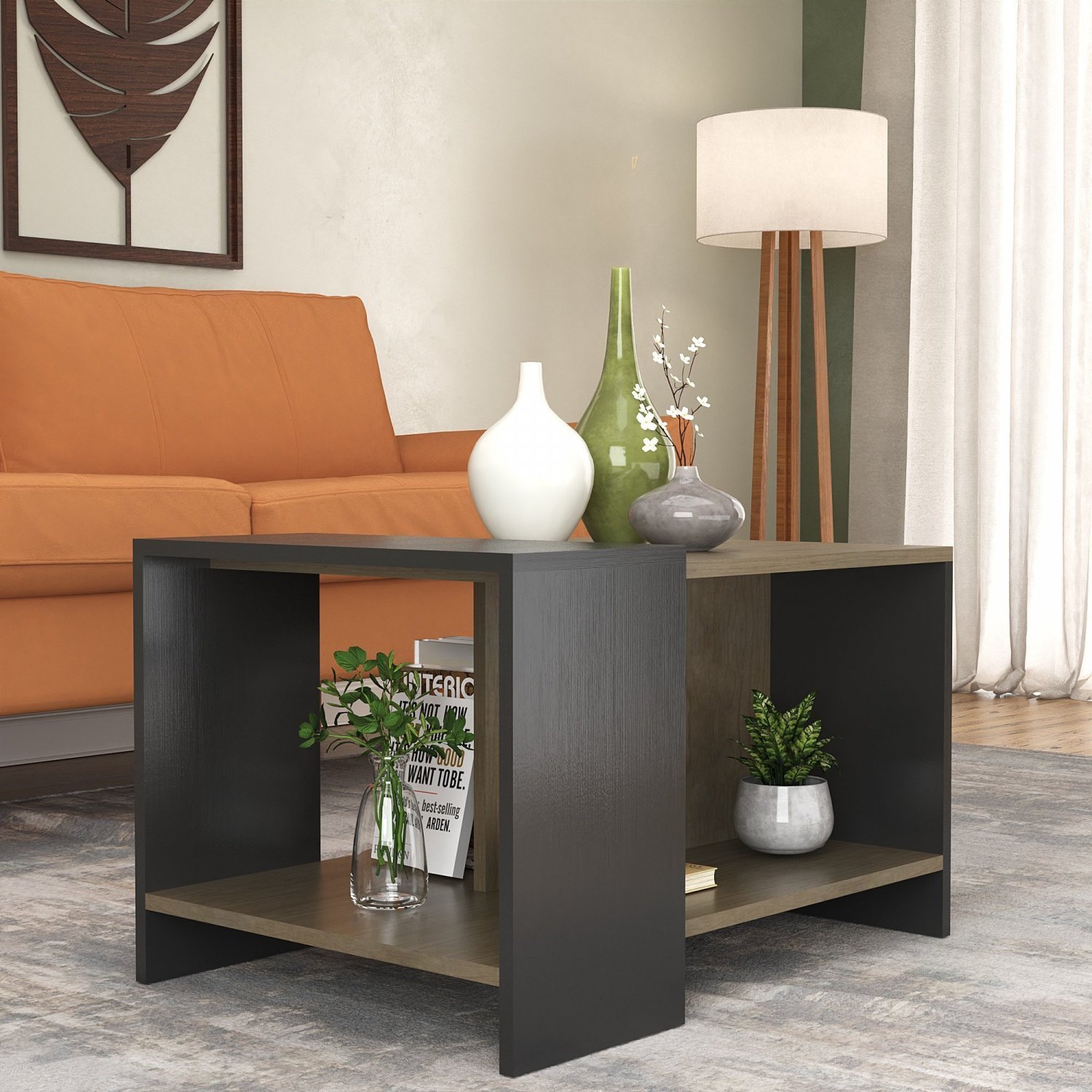 Mesa de Centro Retangular Hecol Móveis | MadeiraMadeira