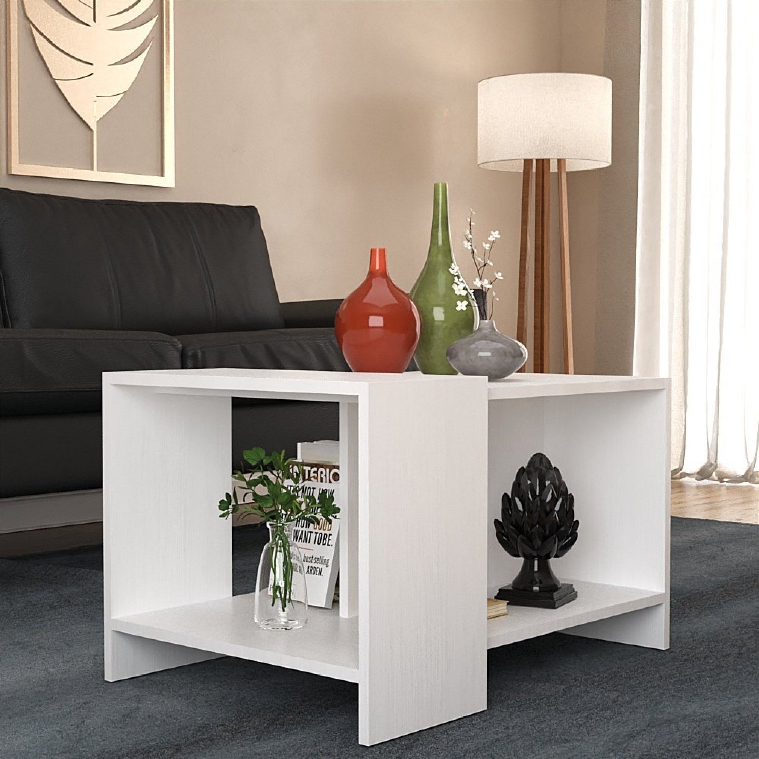 Mesa de Centro Retangular Hecol Móveis | MadeiraMadeira