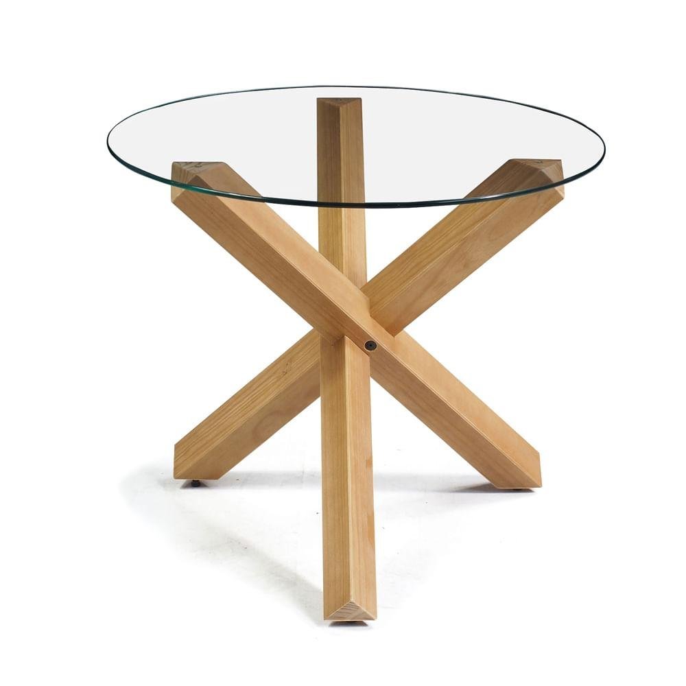 Base de Mesa de Jantar Edge X Renar cor Acácia Escovado | MadeiraMadeira