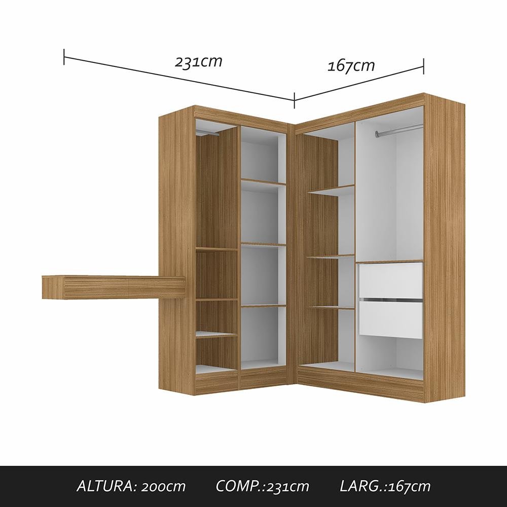 Guarda Roupa Solteiro Modulado Itala Boreal/branco - Móveis Arapongas ...