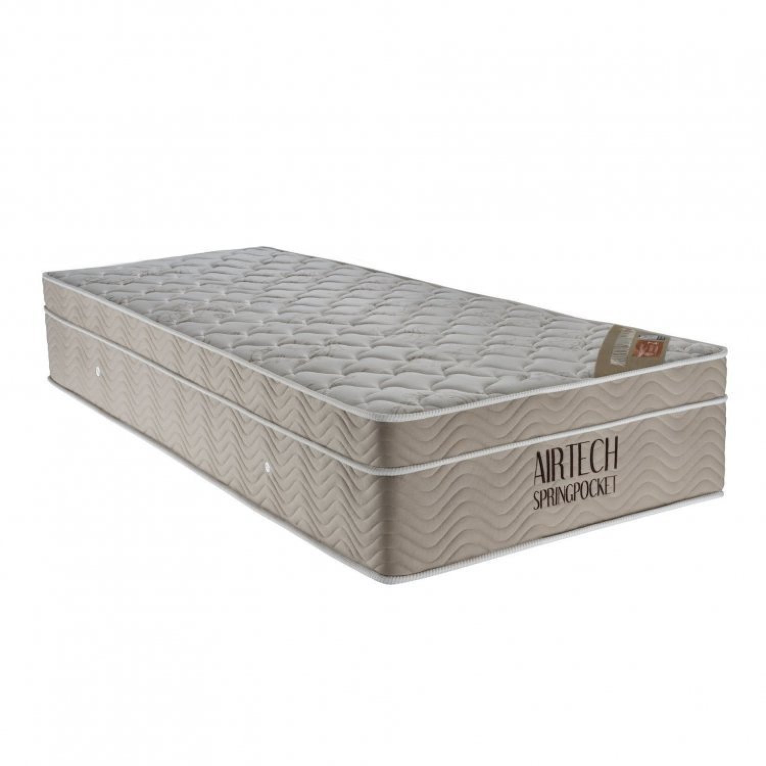 Cama Box Airtech Spring Pocket Solteirão Ortobom | MadeiraMadeira