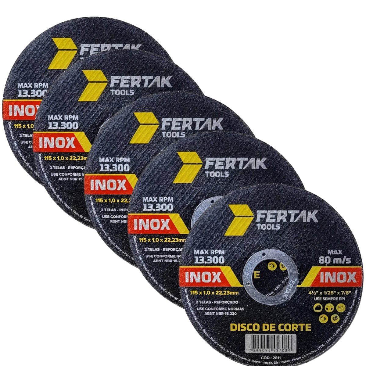 Disco de Corte para Metal Aço Inox Ferro Esmerilhadeira 115x1x22mm ...