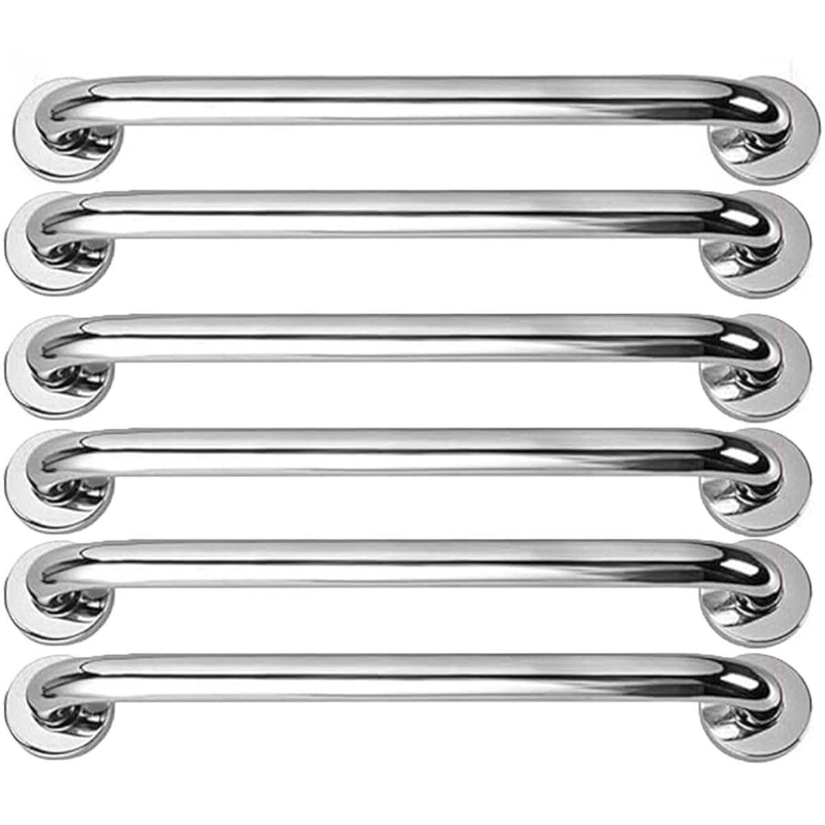 Barra Alça Apoio 50cm Kit 6 Uni Acessibilidade Segurança Gestante Idoso ...