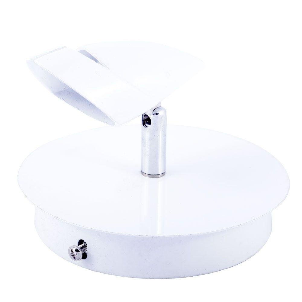 Spot Base de Canopla Branco/cromado 1 Lâmpada Mr16 Dicroica Home Line ...