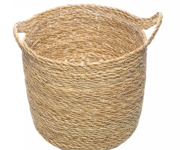 Cachepot de Fibra Natural com Alça - Grande | MadeiraMadeira