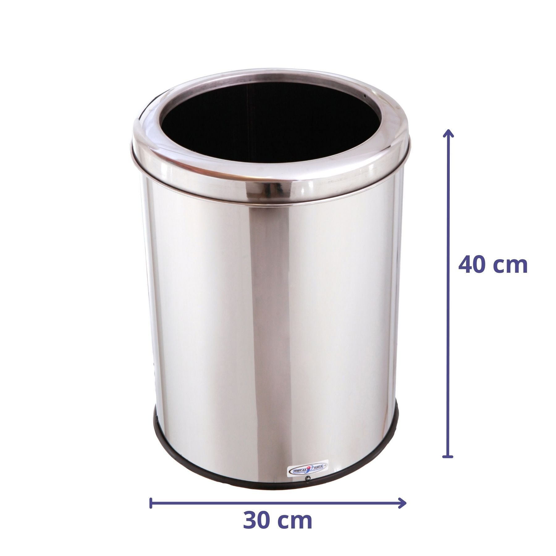 Lixeira 30 Litros Cesto De Lixo Inox Escritório Consultório ...