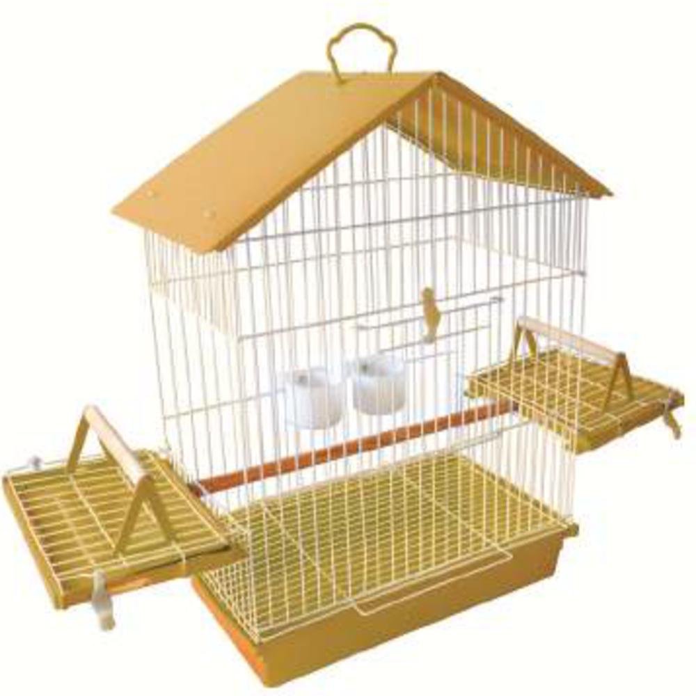 GAIOLA CALOPSITA C/TETO PLASTICO -AMARELA - JP742 UN COM 1 UN ...