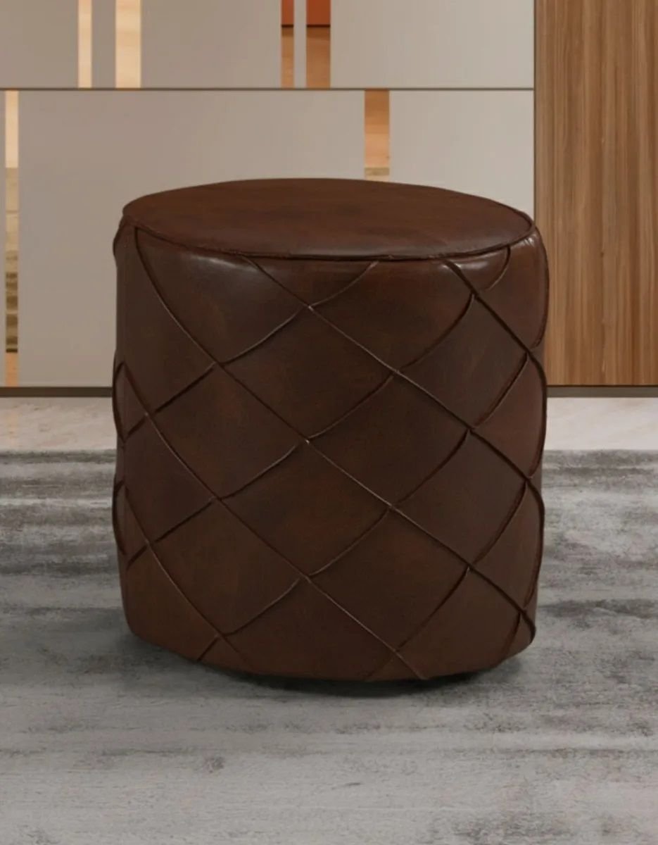 Puff Multiuso Redondo Cora Confortável Poltrona Móveis Sala ...