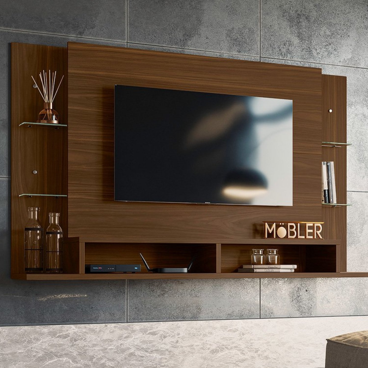 Painel para TV até 55 Polegadas Malbec Belaflex | MadeiraMadeira